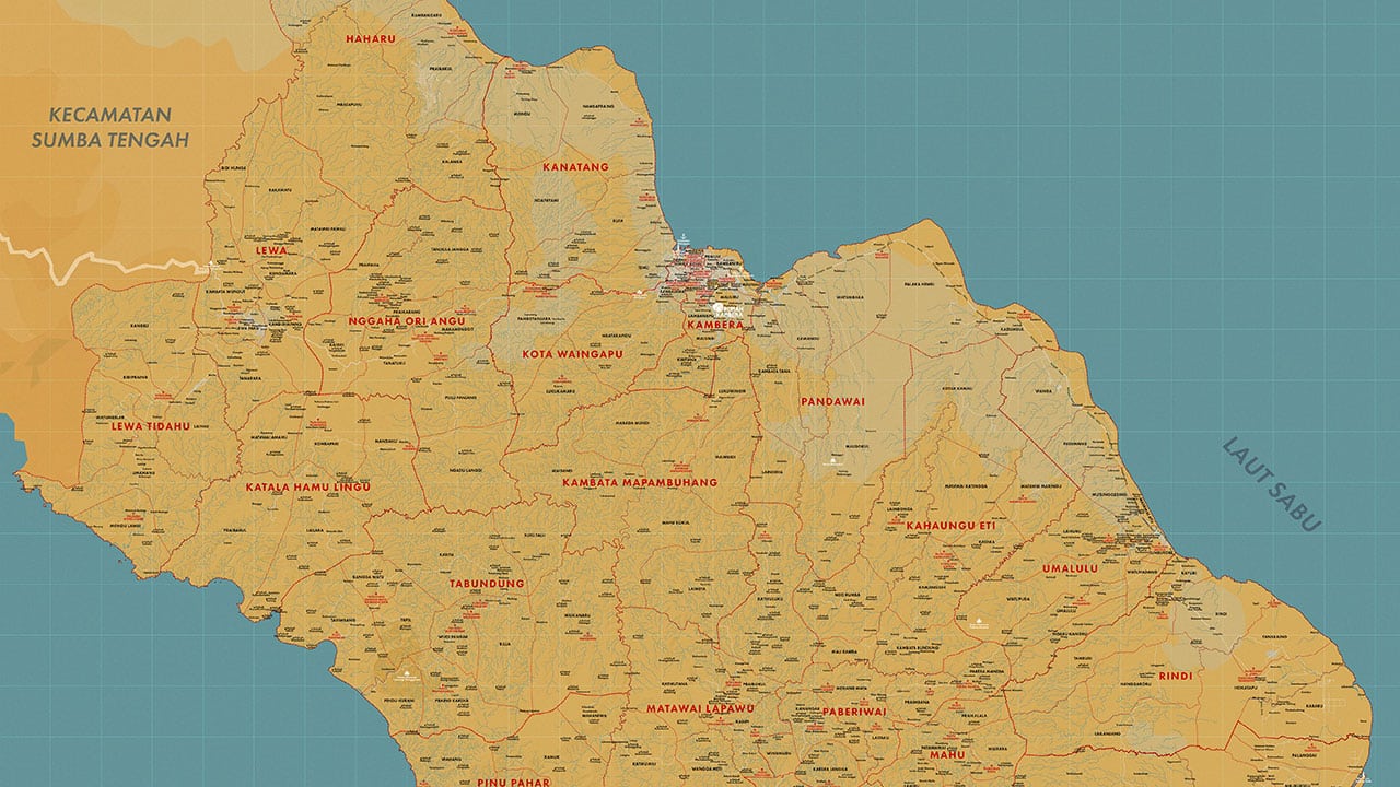 📃 East Sumba map interactive and detailed